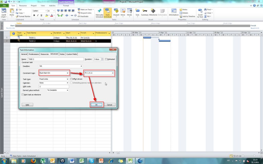 Constraints and deadline in MS PROJECT | Nenad Trajkovski