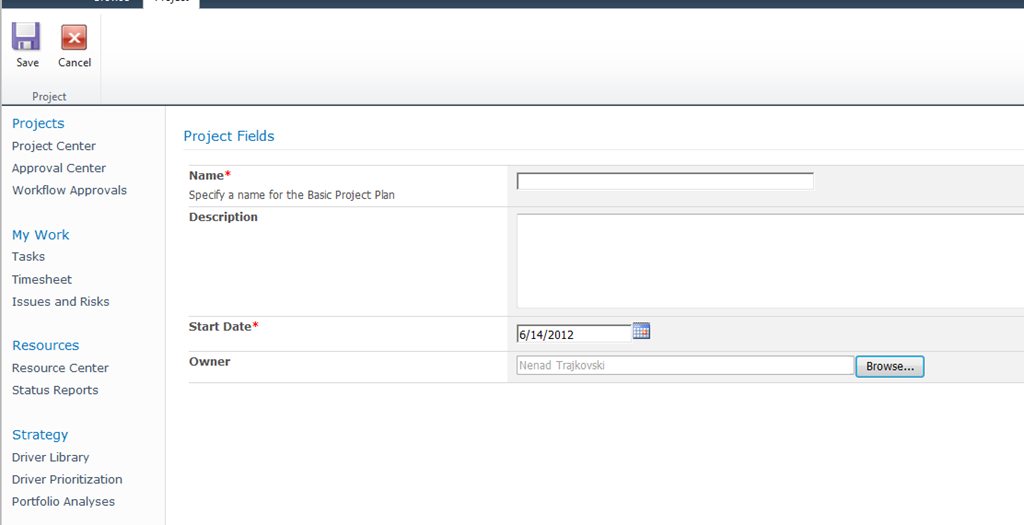 Enterprise Project Types in MS PROJECT SERVER 2010 | Nenad Trajkovski
