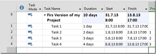 How to compare Projects in MS PROJECT 2013 | Nenad Trajkovski