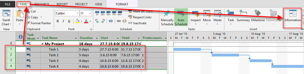how to edit Multiple Tasks at once in MS PROJECT 2013 | Nenad Trajkovski