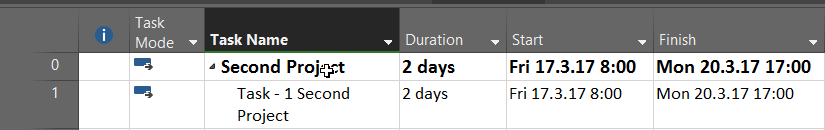 Subproject File field in MS PROJECT 2016 | Nenad Trajkovski