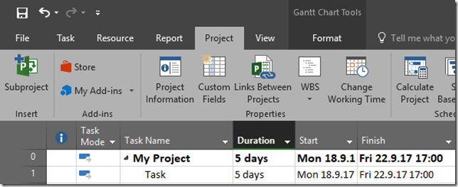Inactive Tasks and Actuals in MS PROJECT 2016 | Nenad Trajkovski