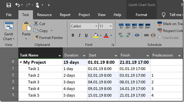How to Delay Project in MS PROJECT 2019 | Nenad Trajkovski