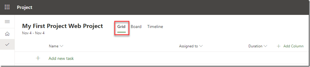 How to create Schedule using Grid Tab in Project for Web | Nenad Trajkovski