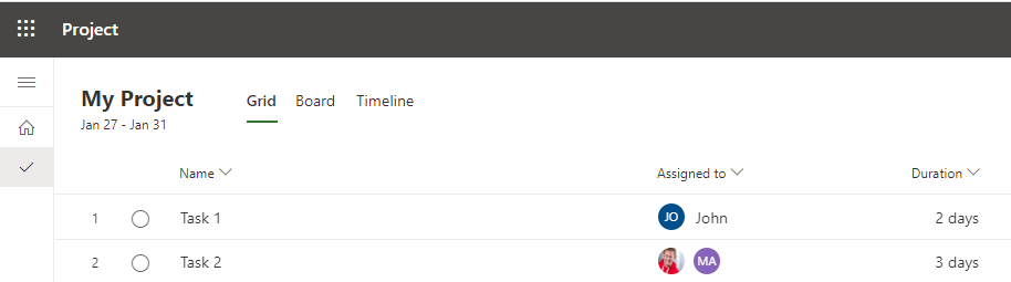 Task Progress tracking with MS Project for the Web | Nenad Trajkovski