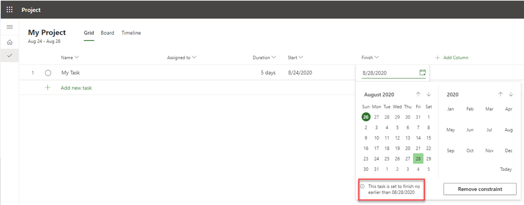 Duration, Start, and Finish relationship with Tasks in Microsoft ...