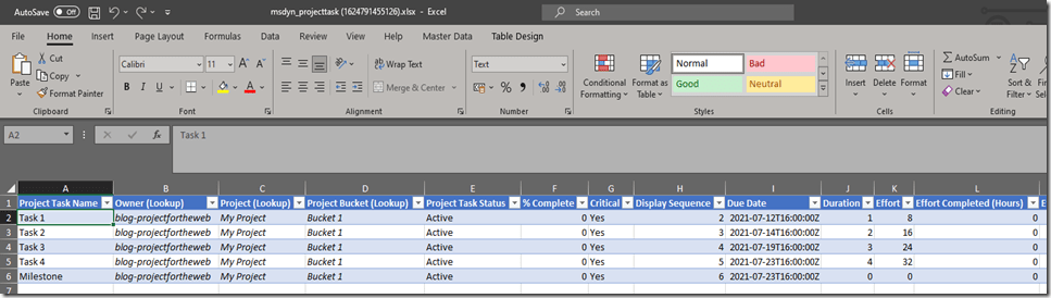 Microsoft Project for the Web–where is database, and how to export data ...